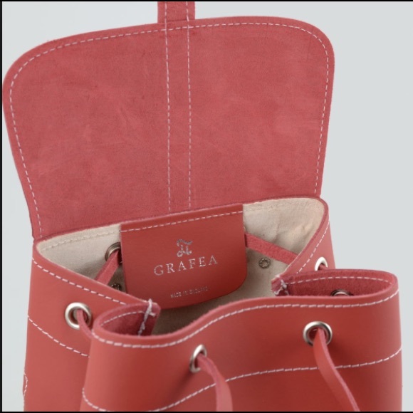 grafea | Bags | Grafea Red Leather Backpack | Poshmark